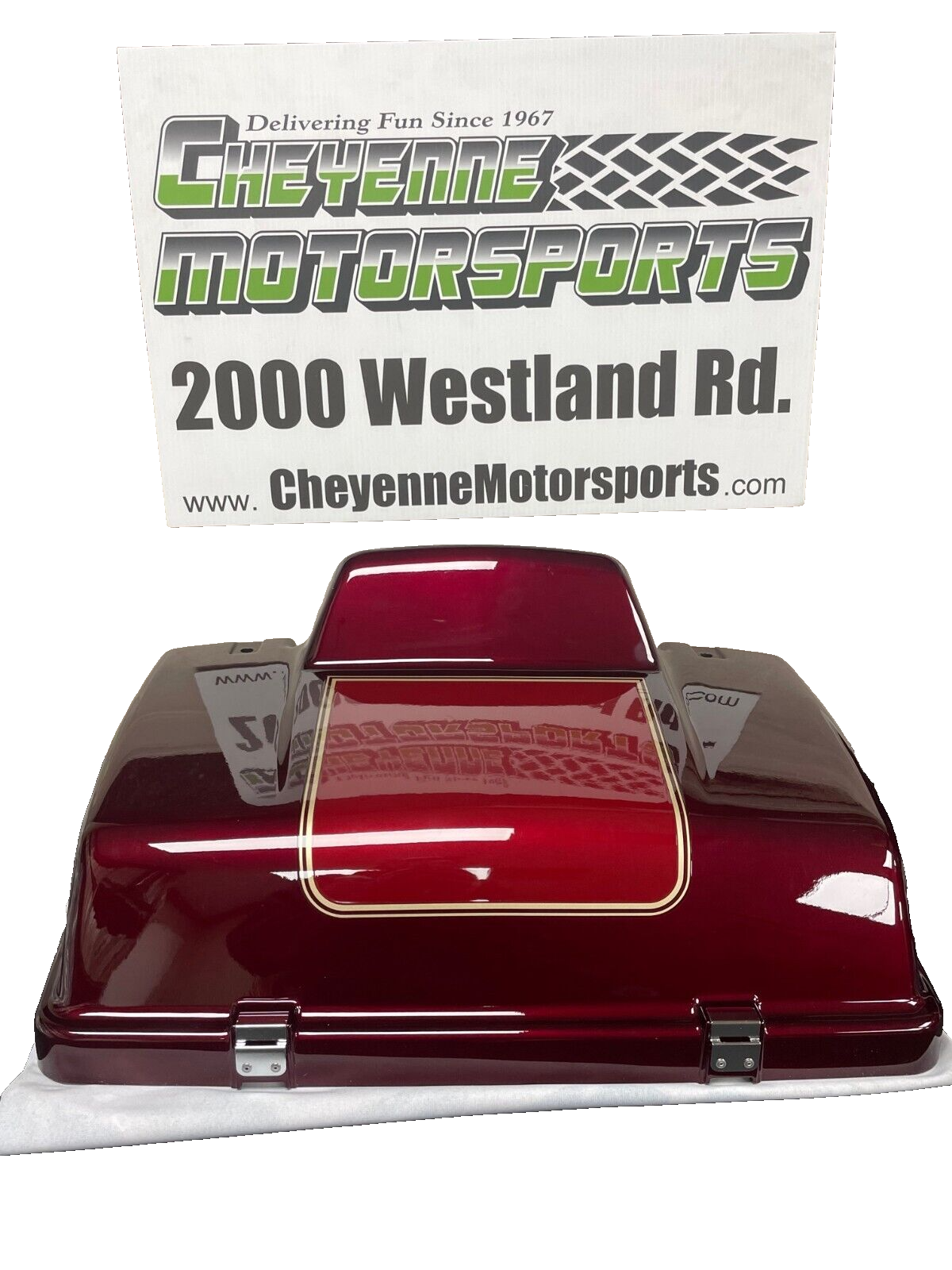 OEM Kawasaki Trunk Lid Red/Gold Voyager XII 1986 ZG 1200 A #16146-5009 ...