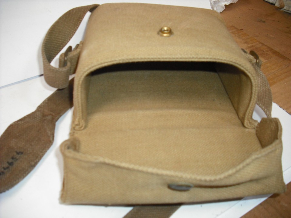 WW2 TYPE British webbing binoculars case with strap | eBay UK