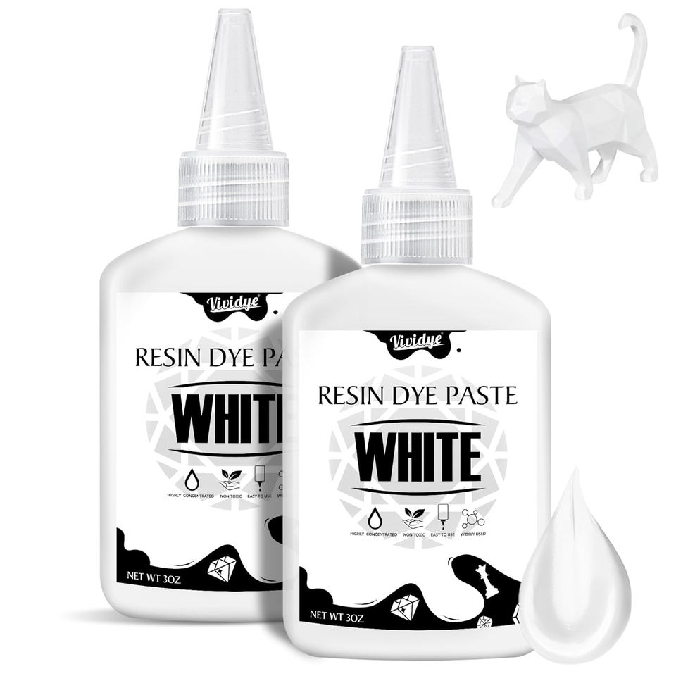 White Epoxy Resin Pigment Paste, 6Oz High Concentrated White Resin ...
