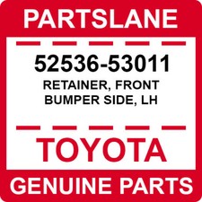 5253606170 Genuine Toyota Retainer Front Bumper Side LH 52536-06170 for ...