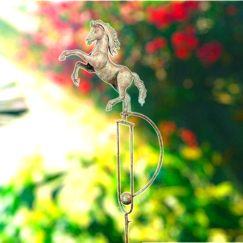 L@@K Art Heavy-Duty Outdoor Wind Sculpture Rocker HORSE Decorative ...