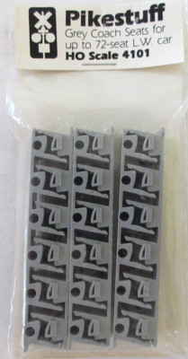 Pikestuff HO #4101 Coach Seats for up to 72-Seat LW Car, Grey | eBay