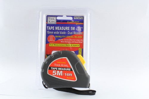 MEASURING TAPE - 5 METRE 16FT 18mm WIDE BLADE DUAL SCALE - METRIC ...