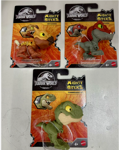 Jurassic World MIGHTY LITTLE BITERS T-Rex Ankylosaurus Spinosaurus 2025 ...