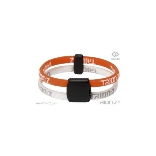Trion Z Dual Magnetic Therapy Bracelet Size Medium White and Orange ...