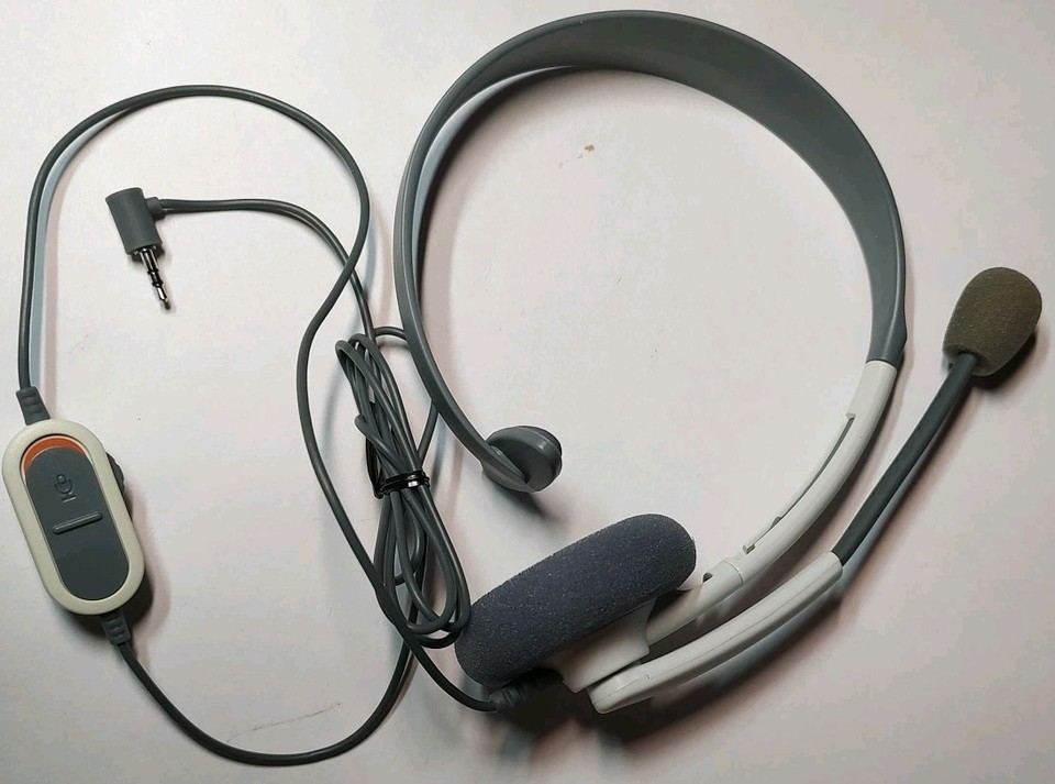 Genuine Microsoft Communicator White/Gray Headband Headset For Xbox 360 ...