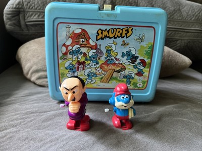 Vintage Wind Up Papa Smurf Gargamel Walking Toys Lunchbox Lot Galoob ...