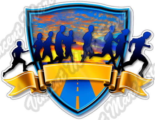 Marathon 5k Run Running Runner Sport Car Bumper Vinyl Sticker Decal 5 ...