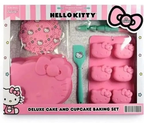 Hello Kitty Deluxe Cake and Cupcake Baking Set (23 pieces) New, Sealed ...