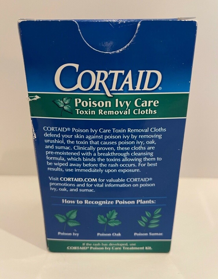 Cortaid Poison Ivy Care Toxin Removal Cloths (1 Box - 6 Cloths) -- New ...