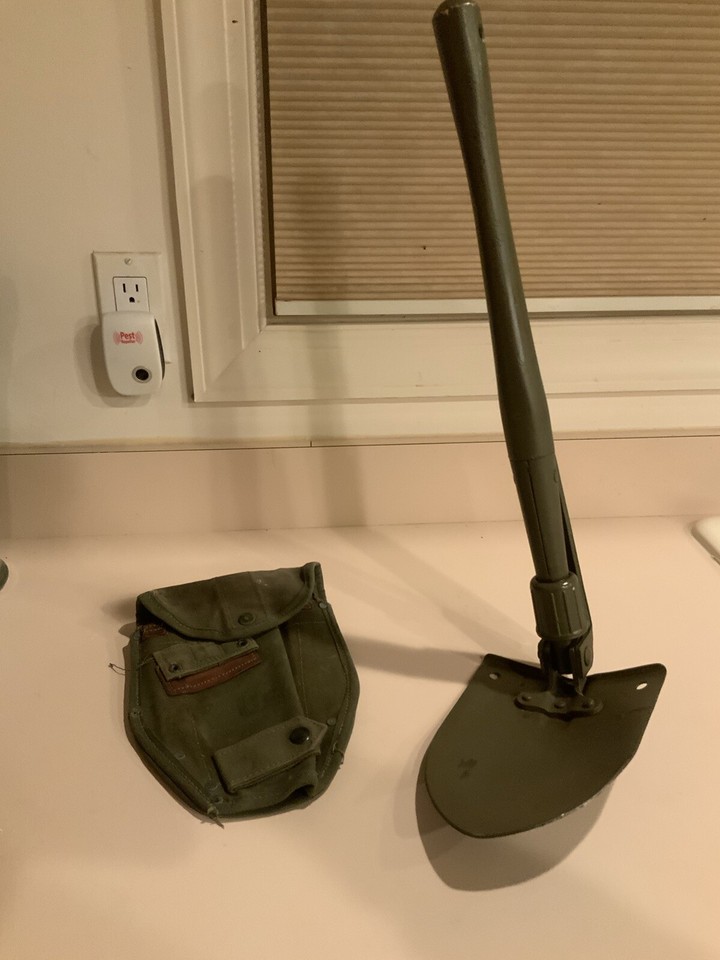 US Army Ames 1966 Shovel With Pick Axe Vietnam Era W/Canvas Cover ...