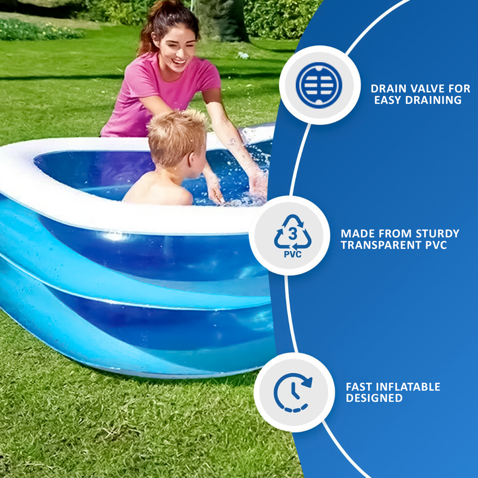 7ft Prompt Set Inflatable Paddling Pool Swimming Pool Family Fun ...