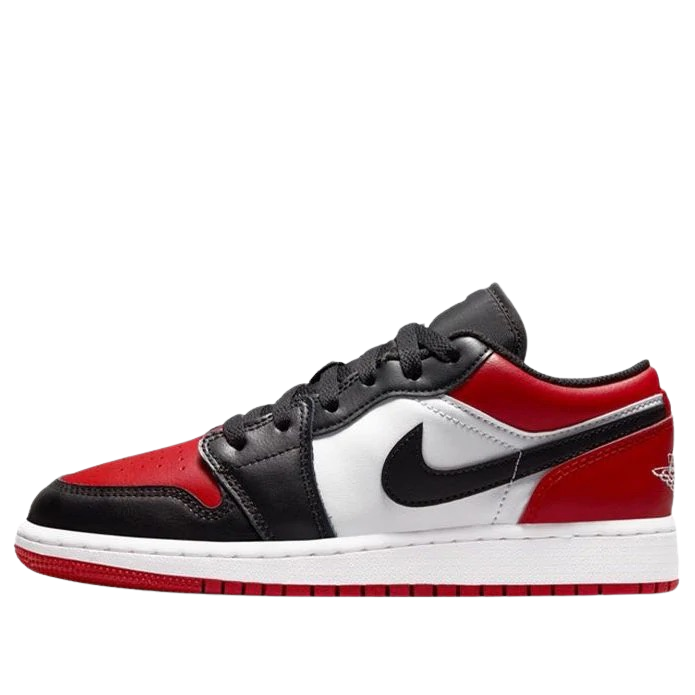 Nike Jordan 1 Low Bred Toe 2021 (553558-612/553560-612) Size 4Y-14 | eBay