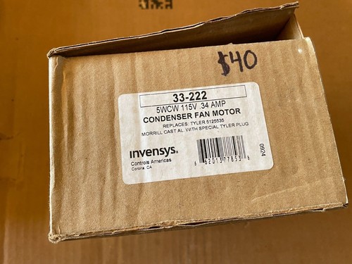 New - Open box Invensys Condenser Fan Motor 115V .034 AMP SP-B5HUBV11 ...