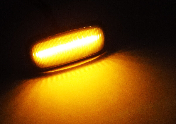 2x Clear Side Indicator LED Repeater Light Amber For Audi A3 A4 S4 RS4 ...