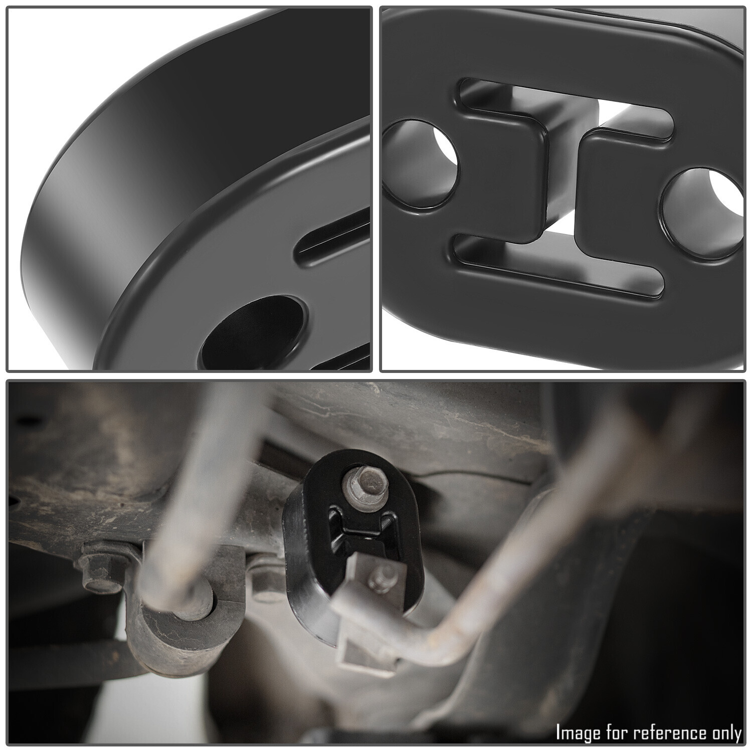 Pair 2-Hole Polyurethane Rubber Exhaust Tail Pipe Mount Bracket Hanger ...