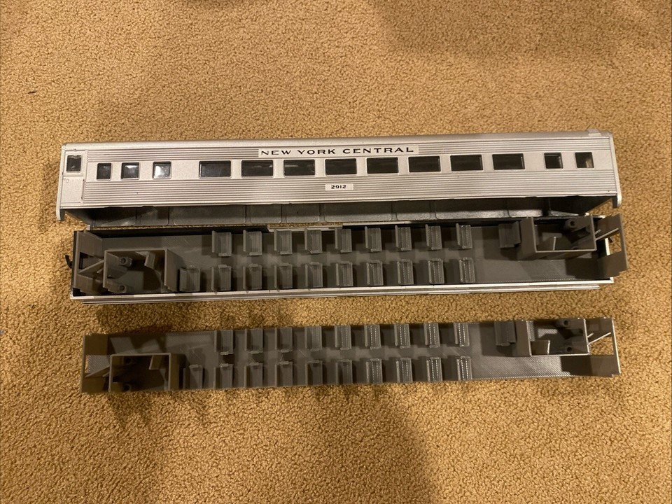 HO Model Train Streamliner Passenger Cars Interior Set / Lot Grey fits ...