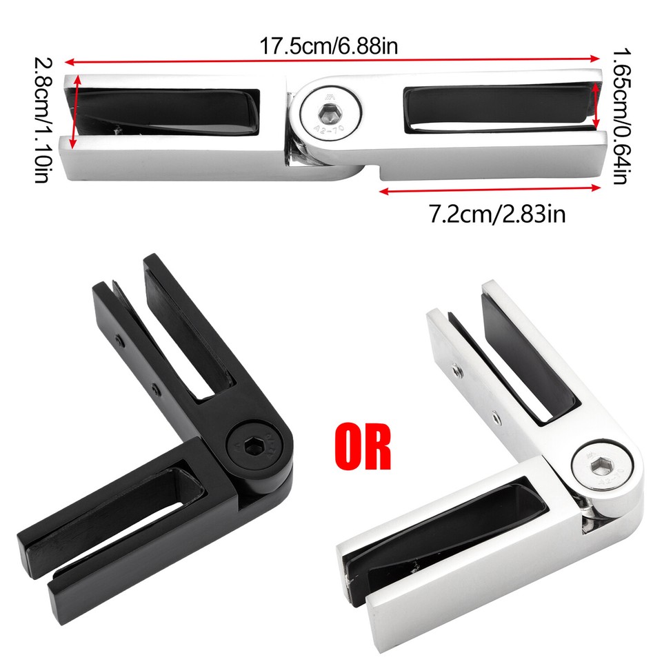 Glass Clamp Clamps Balustrade Pool Fence Panels Joiner Stainless ...