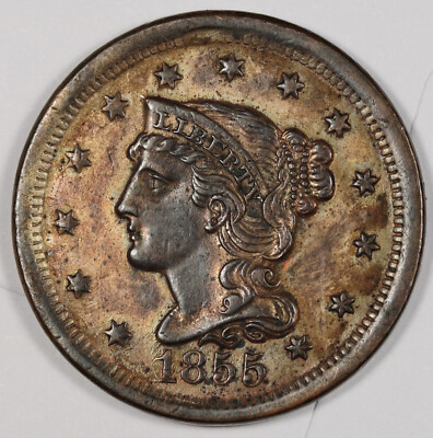 1855 Large Cent. AU. 196377 | eBay
