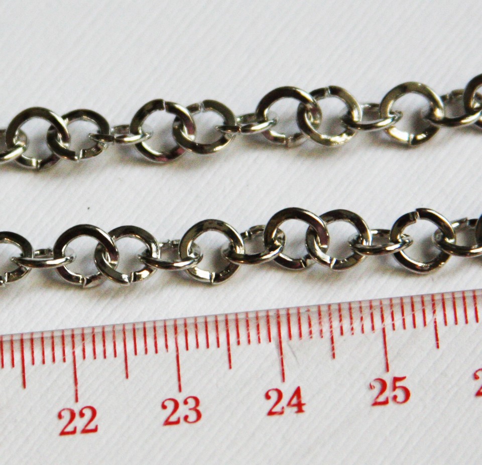 5ft flat round chunky cable chain 6mm Available in 6 colors | eBay