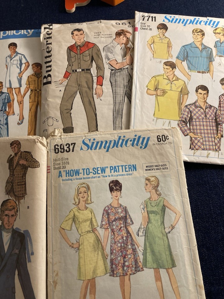 1960’s Vintage Sewing Pattern Lot x 6 Simplicity, McCalls, Butterick | eBay