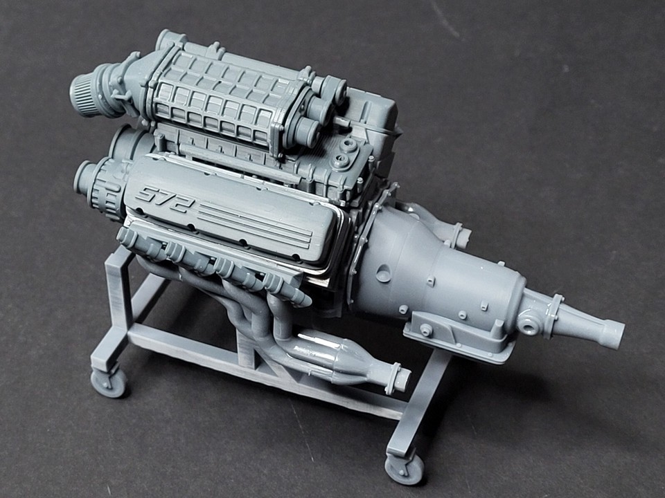 572 ENGINE - SUPERCHARGED 3D print 1:8 1:12 1:18 1:24 scale JPGMODELS ...
