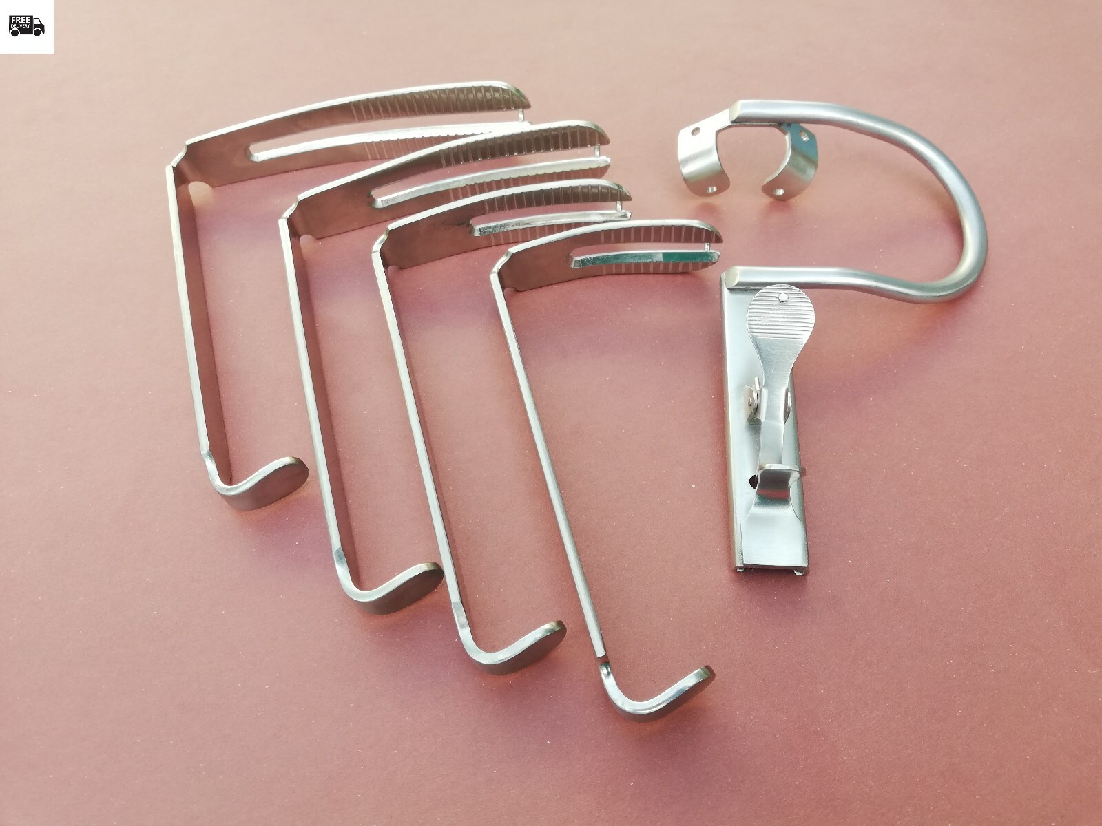 Davis Boyle Mouth Gag Set with 4 Blades Size 2.5",3",4",4.5" ENT Oral ...