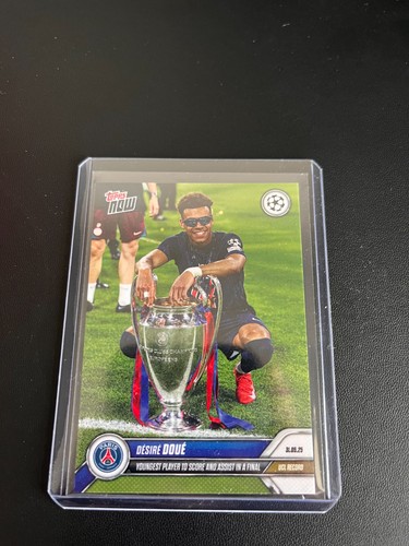 2024/25 Desire Doue PSG Topps Now UCL Record Card #162 | eBay