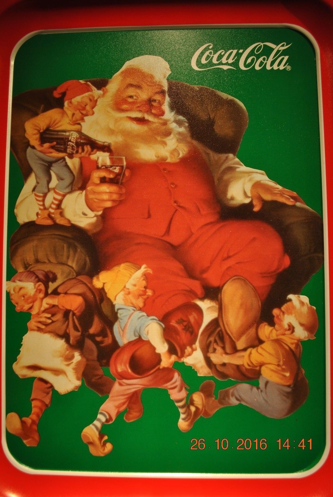 Coke Tray " SANTA WITH ELVES ", -- Coca- Cola 1991 | eBay