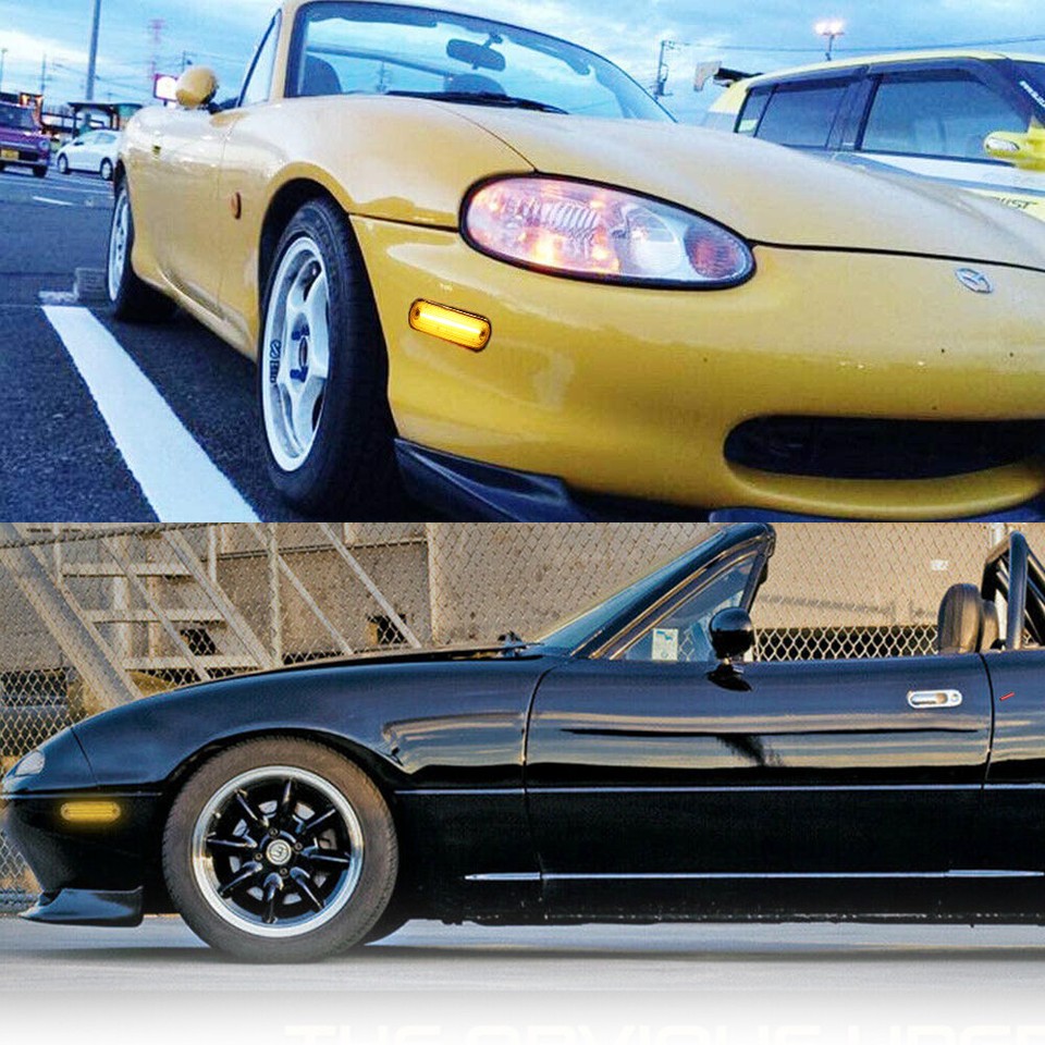 For 90-05 Mazda Miata/MX-5 LED Clear Front Corner Turn Signal Side ...