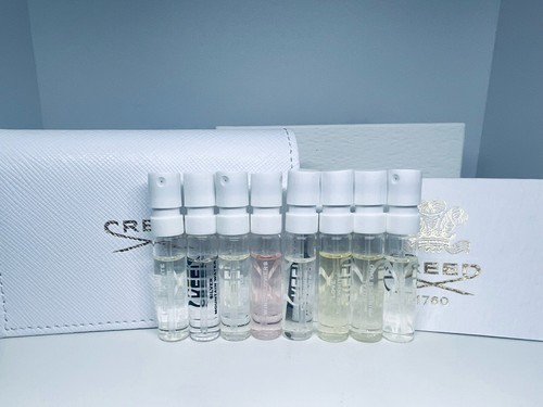 CREED Women's Perfume Collection White Leather Wallet Gift Set 8x1.7ml ...