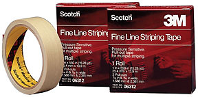 3M Scotch Fine Line Striping Tape - 8 Pull Outs - 06314 - 1 in in ...