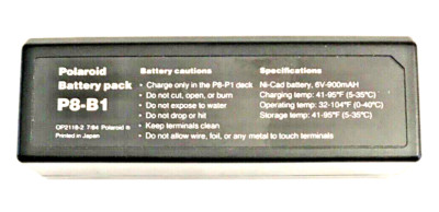 Polaroid P8-B1 Rechargeable Battery Pack for Polaroid P8-C1 8mm Video ...