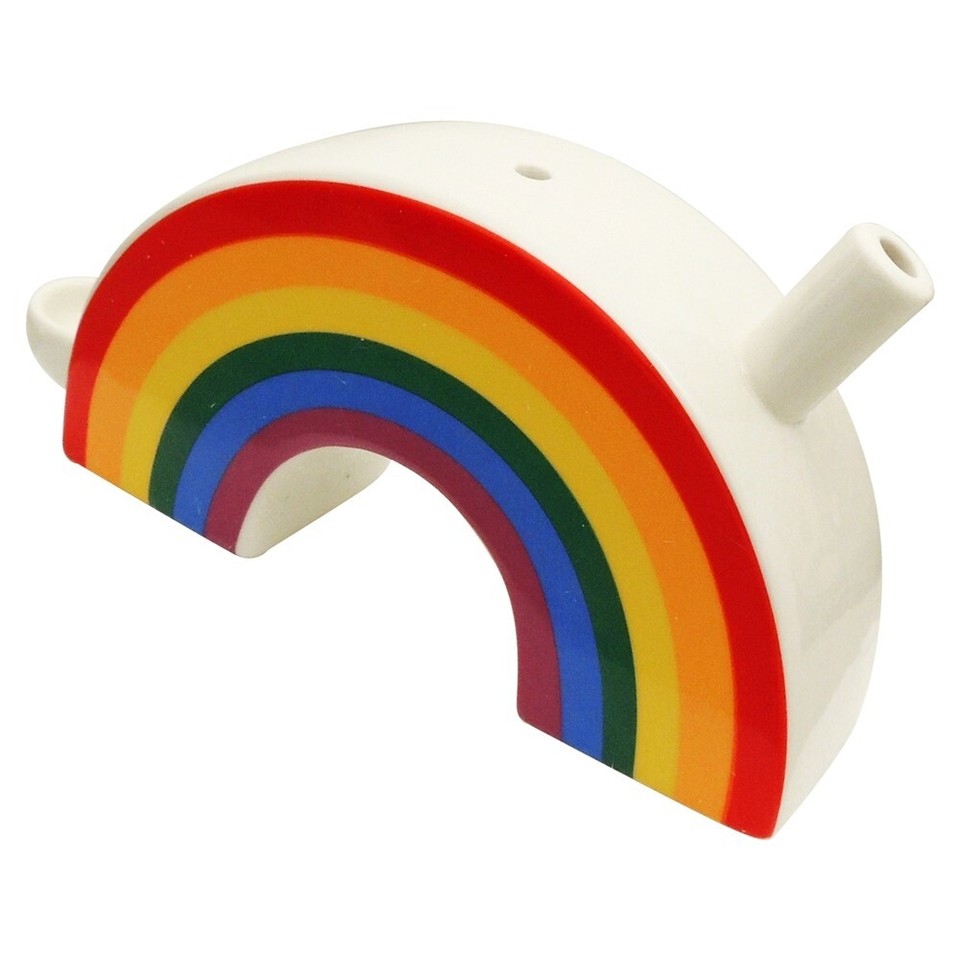 7" Ceramic Rainbow Pipe Novelty Adult Pipe For Tobacco & Other ...