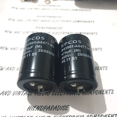 EPCOS B43501 470uF 450V VERY LONG LIFE HI END TUBE AMP CAPS FOR AUDIO ...