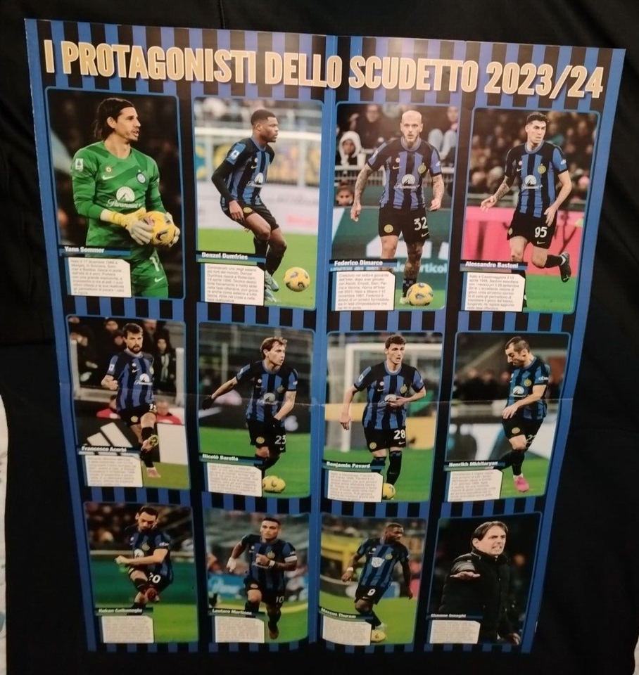 MAXI POSTER 70X100 CM FC INTER MILAN 20° SCUDETTO 2024 CAMPIONI 2 ...
