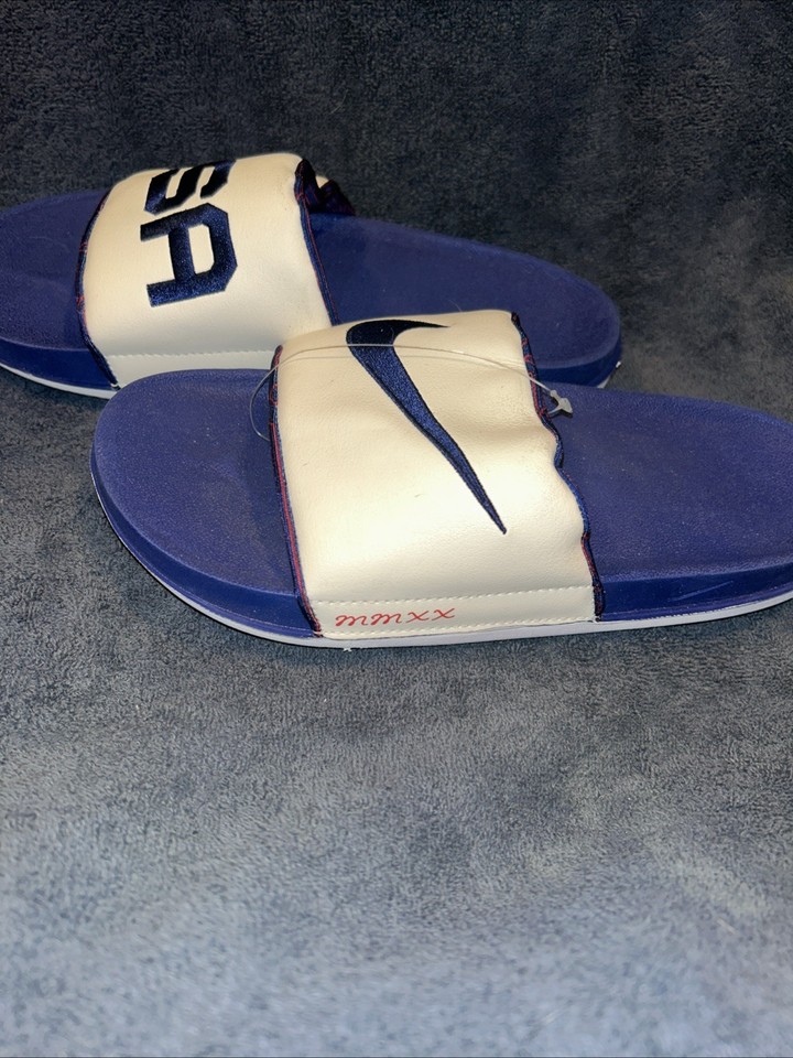 NIKE USA Offcourt Easy On Sandals Slide sz 8 Womens Red White Blue NWOB ...