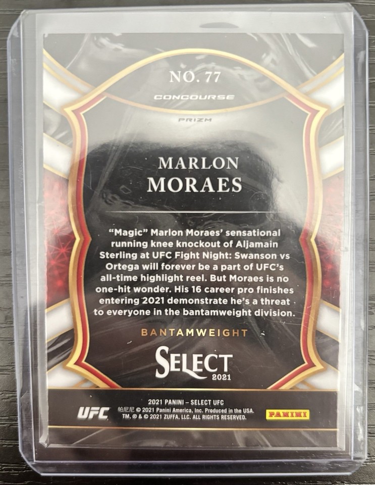 2021 Panini Select UFC - Concourse Marlon Moraes #77 Tri-Color Prizm ...