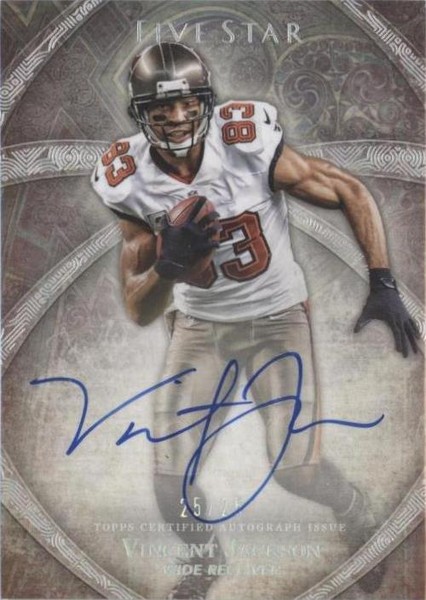 2014 Topps Five Star - Autographs Rainbow #FSA-VJ Vincent Jackson /25 ...