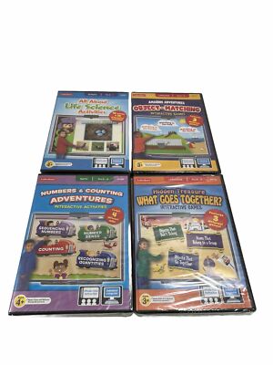 Lakeshore PC/MAC Interactive Games Set Of 4 Diff. Pre K-K (CD-ROM) New ...