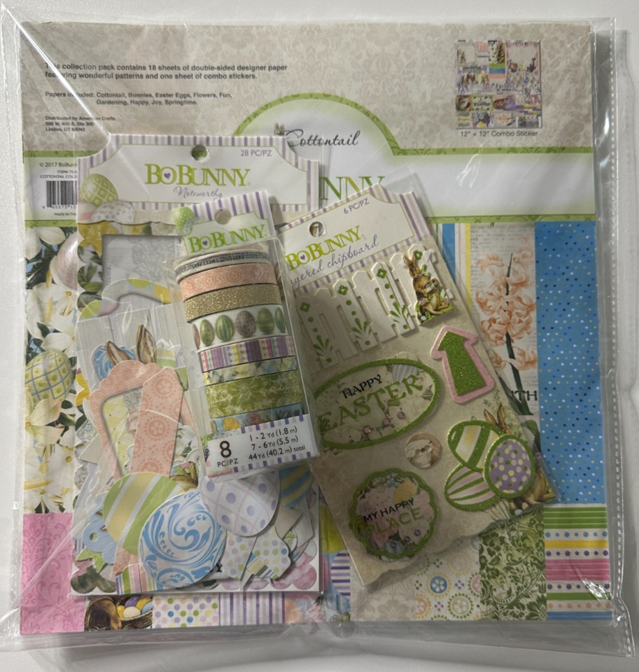 Bo Bunny 12x12 Paper Pack Scrapbook Kit-Variations-Happy Tails, Prairie ...