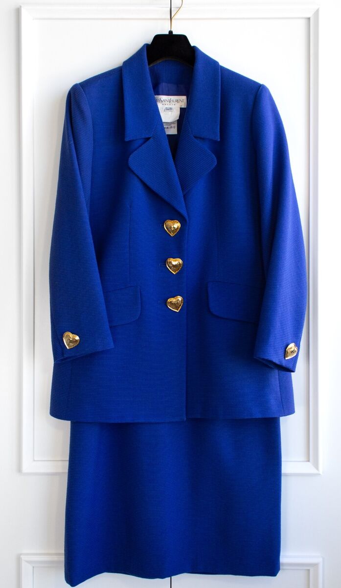 Yves Saint Laurent Encore Vintage S/S1995 Royal Blue Gold Yves Saint Laurent Encore Vintage S/S1995 Royal Blue Gold