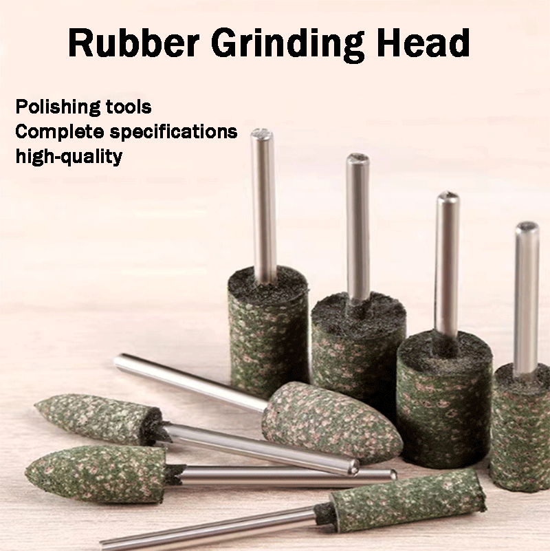 10pcs Rubber Grinding Head Polishing Burr Bits Derusting Grit 80 ...