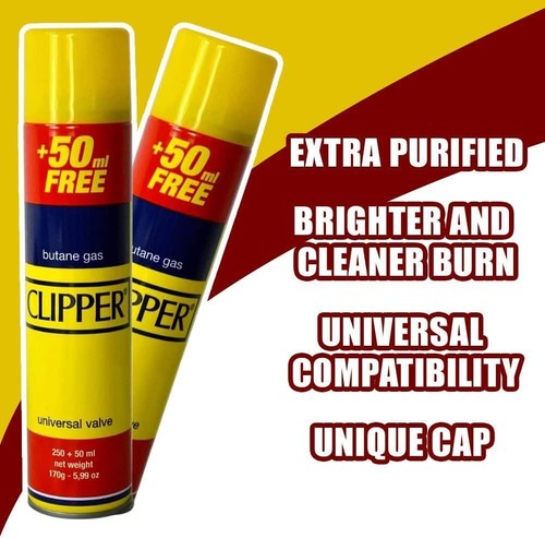 CLIPPER Universal Gas Lighter Butane Gas GSD LIGHTERS Fuel Fluid Refill ...