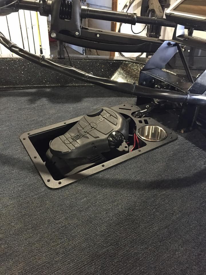 Baldwin Iron Works Recessed Trolling Motor Foot Pedal Pan Tray | eBay