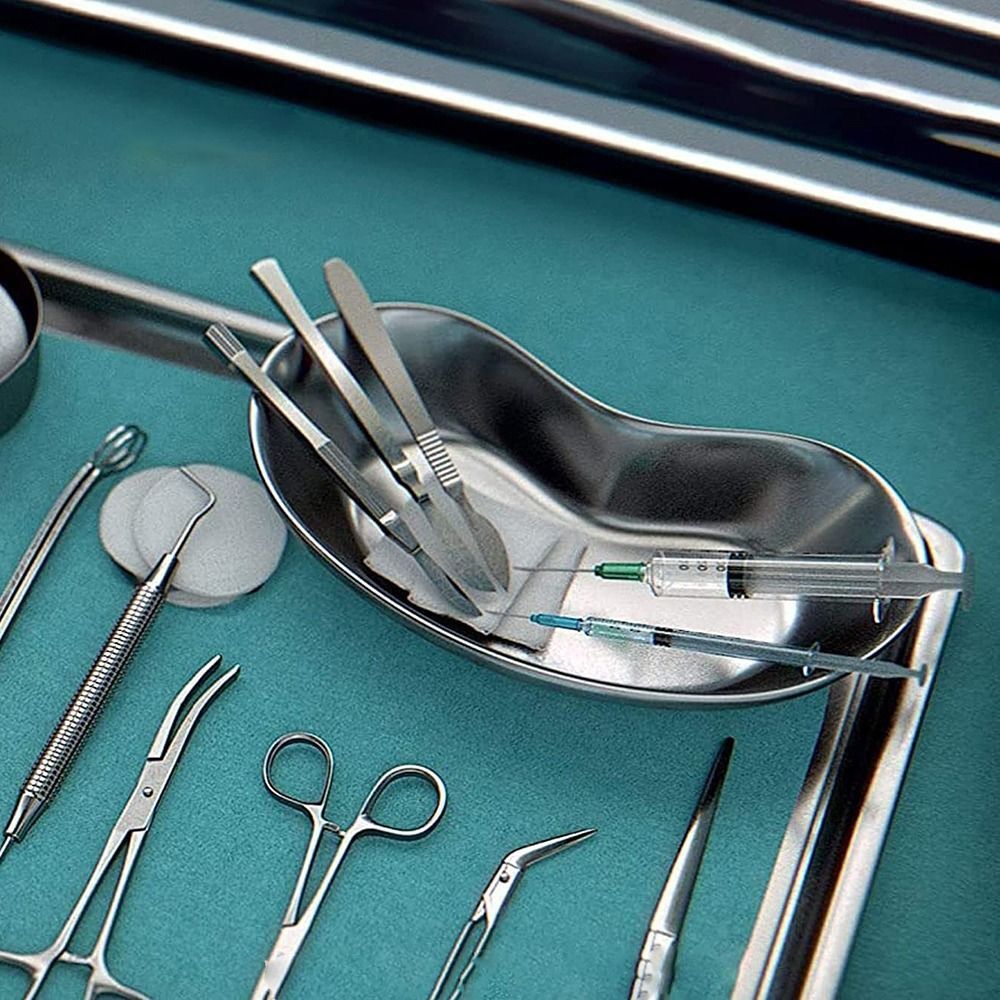 Silver Basin Emesis Bowl Dental Lab Instruments Soiled Dressings ...