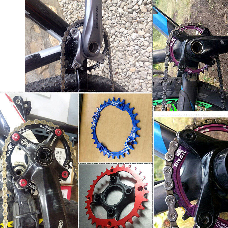 MTB Bike Single Chainset 30-52T 104BCD Narrow Wide Chain Ring Crankset ...