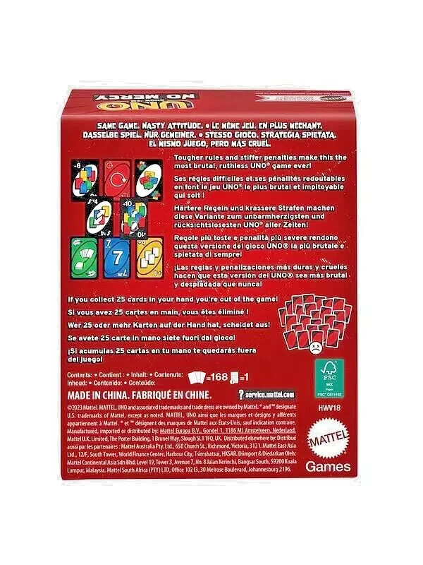 UNO Show ‘em No Mercy Card Game for Kids, Adults & Family Night ...