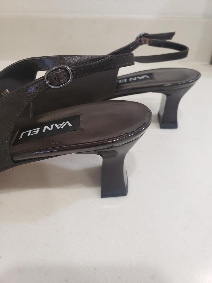 FORMAL VANELI LOW SLING BACK PUMP CONCAVE SQUARE 2" HEEL SIZE 11M ...