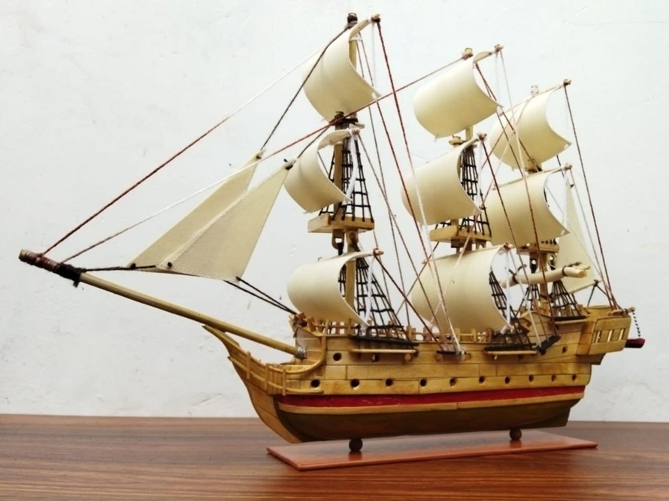 Wooden Boat Ship Diy Kit Model Toy Navy Gift Hot Sailing Assembly free ...